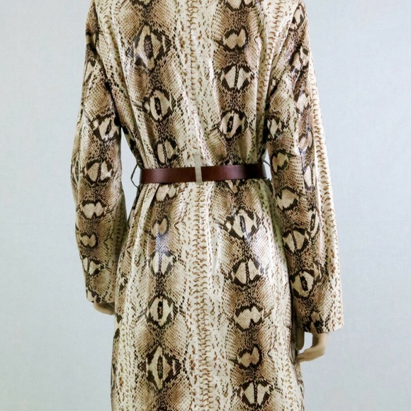 Michael Kors | Jackets & Coats | Michael Kors Snake Print Trench Coat ...